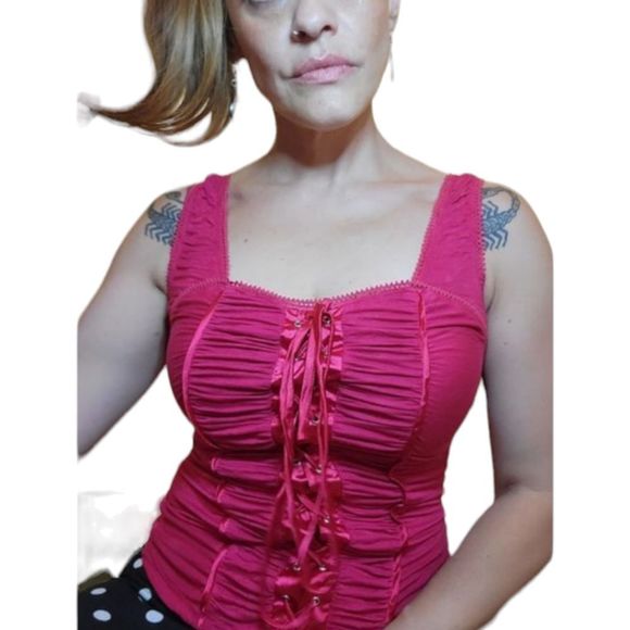 Forever 21 | Tops | Vintagey2k Bright Pink Barbiecore Corset Top Sexy 200s Aughts Y2k Barbie ...